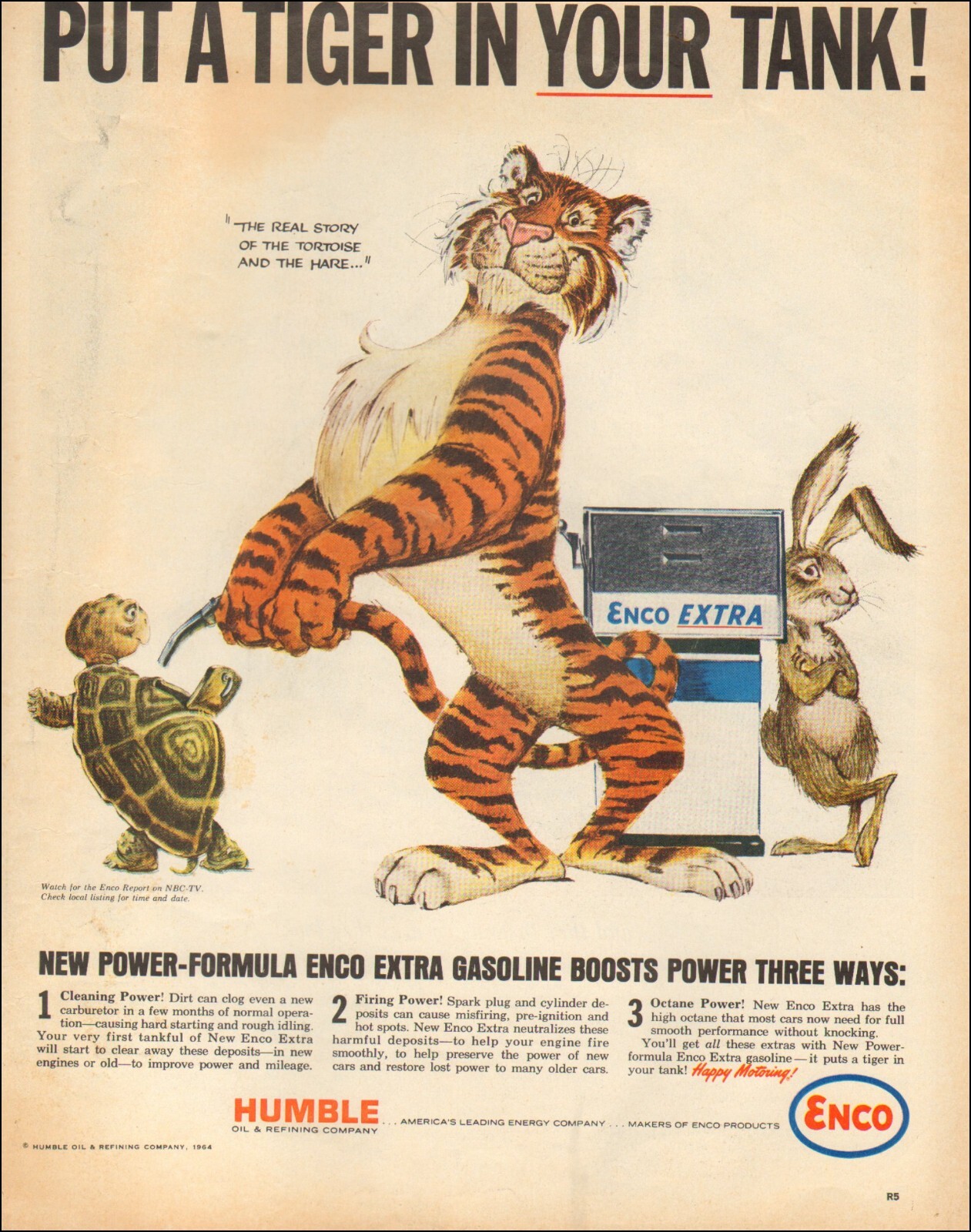 1964 Vintage ad for HUMBLE Enco retro Gasoline Tiger 06/24/22 | eBay