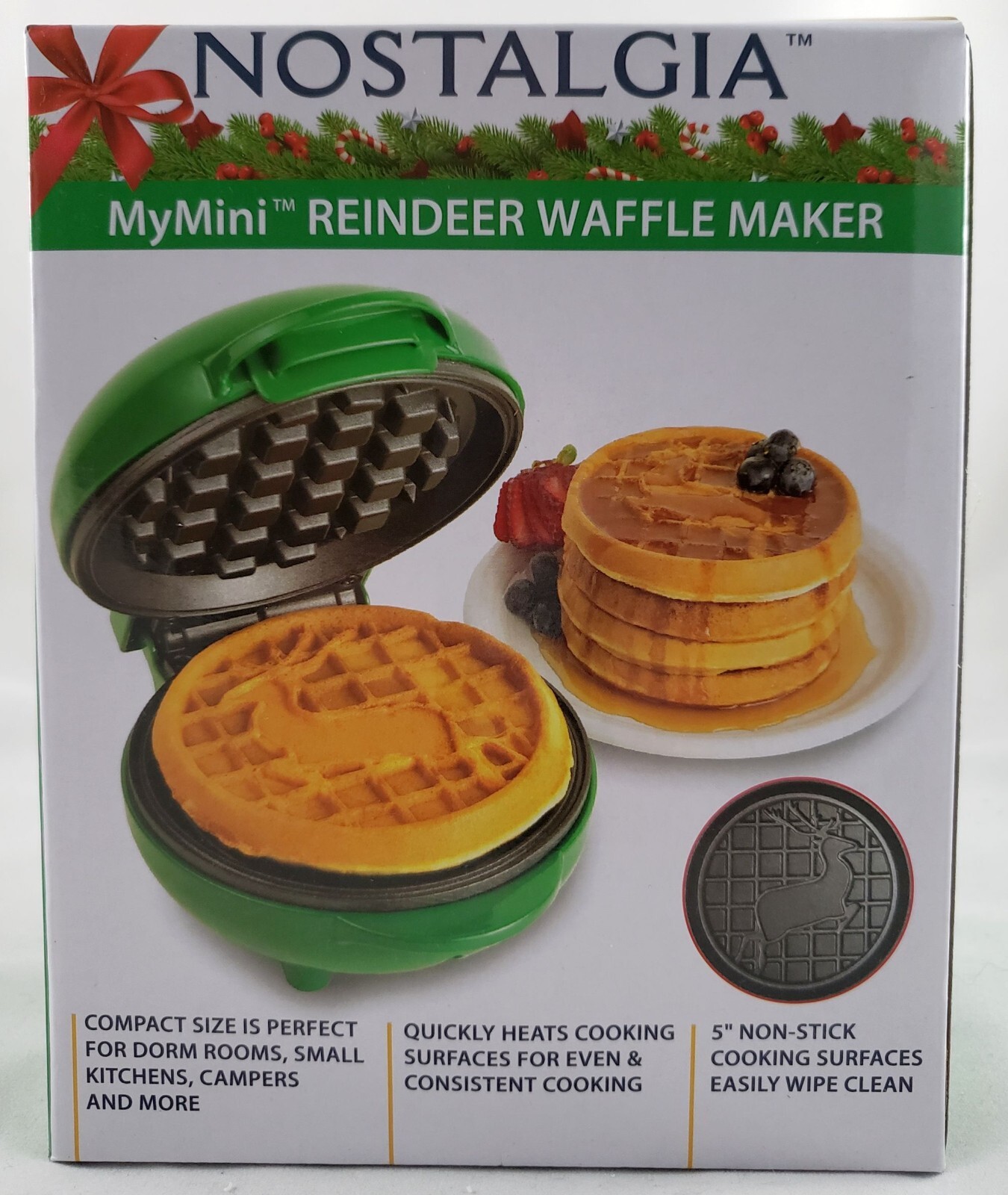 Nostalgia My Mini Reindeer Waffle Maker | eBay