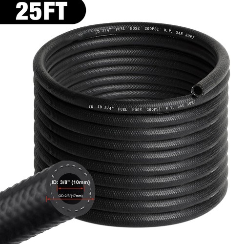 PRECISPART 3/8" inch Fuel Hose Line Push Lock NBR Rubber SAE 30R7 25FT ...