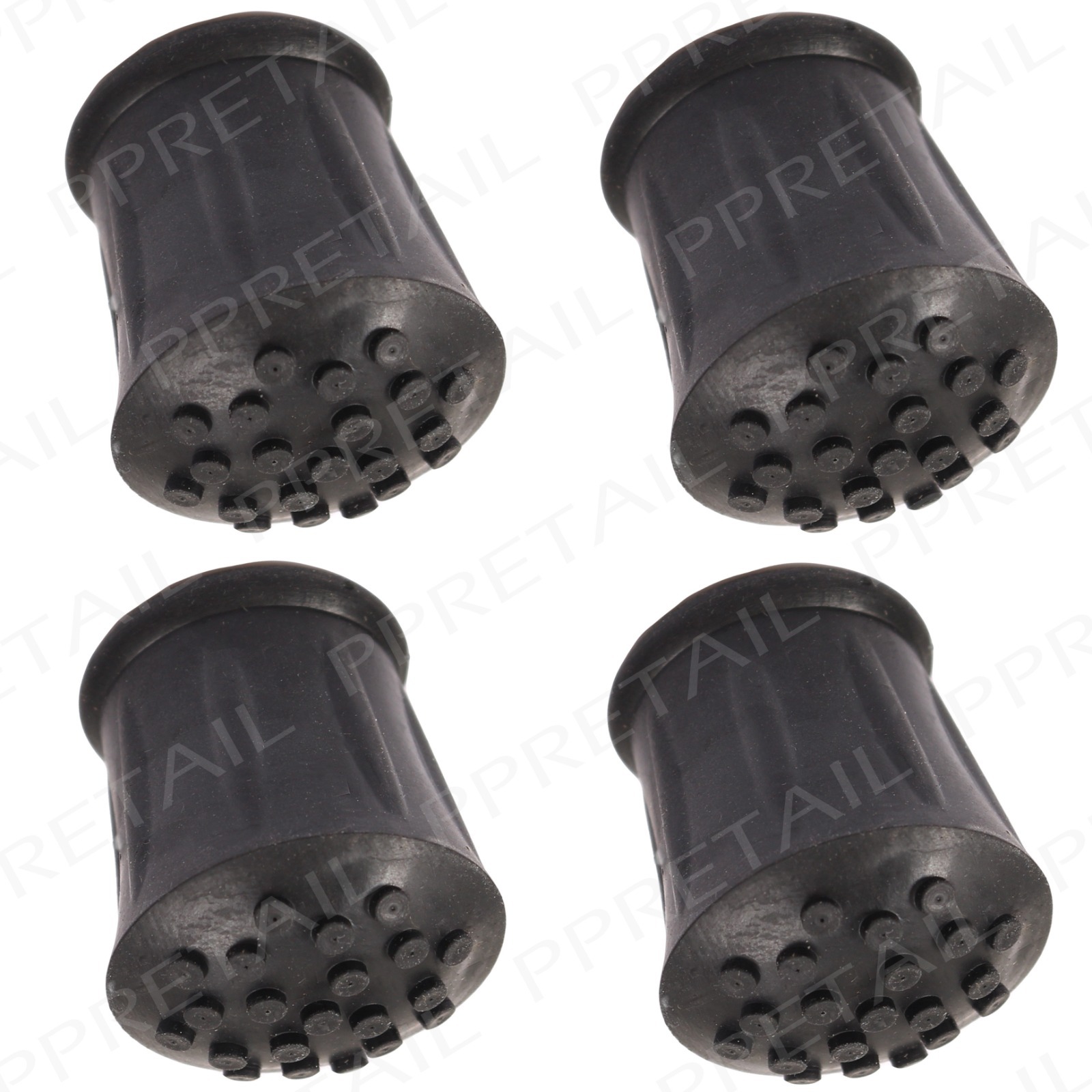 4x 22mm RUBBER FERRULES Walking Stick End Protector Cane Crutch Stopper ...