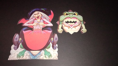 Vtg 1980s PETE HAWLEY Halloween 3D Decoration WITCH with TOAD HOT ROD ...