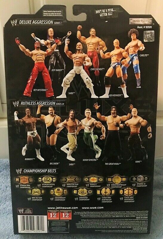 WWE Jakks Deluxe Aggression Series 7 Chris Benoit Figure w/ Crashing ...