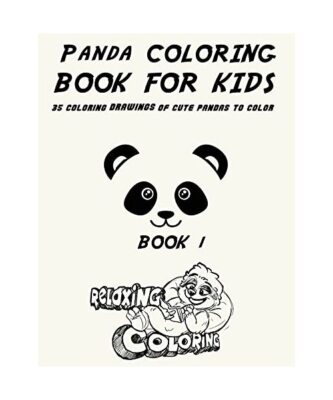 Panda Coloring Book For Kids: 35 Coloring Drawings of Cute Pandas To ...