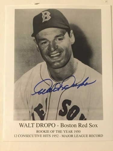 Walt Dropo Autographed Signed 8x10 Photo - Sports Cards COA | eBay