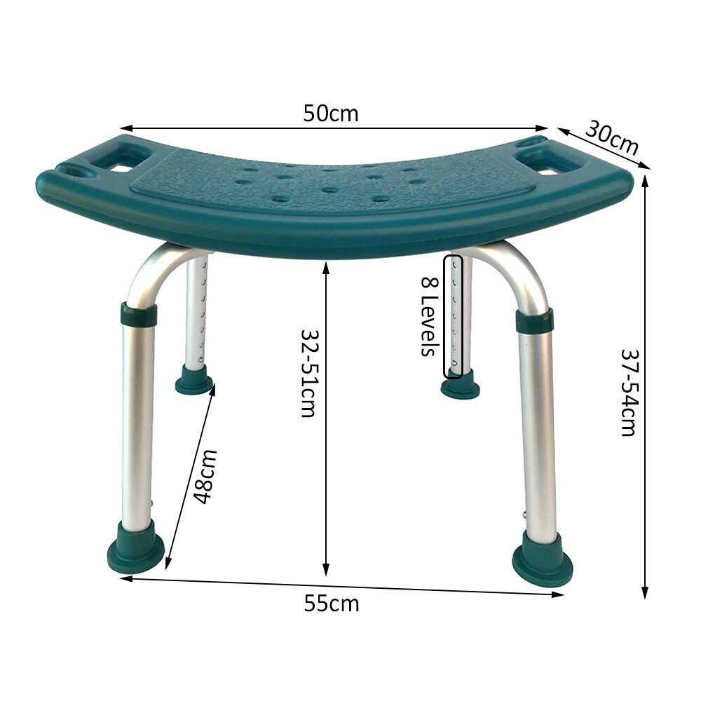 Free Post Adjustable Aluminum Medical Shower Stool Seat Bath Chair ...