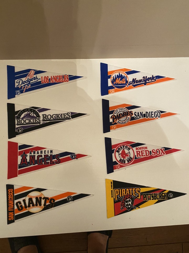 MLB Mini Pennants Vintage Late 80s-90s All Teams incl~Expos and Indians ...