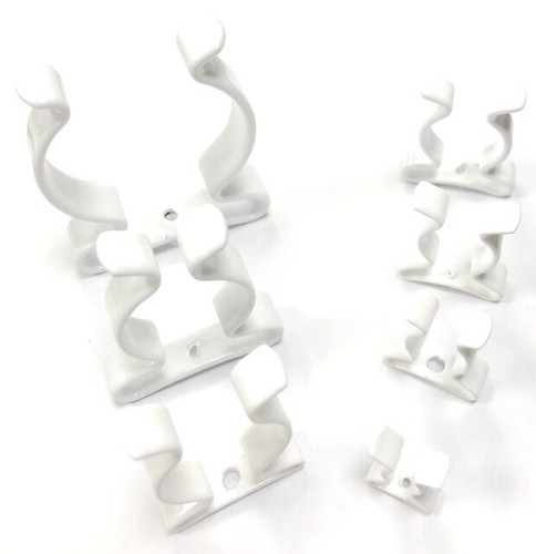 120 X Verschiedene Werkzeug Clip Weiß Plastik Beschichtet Feder Stahl ...