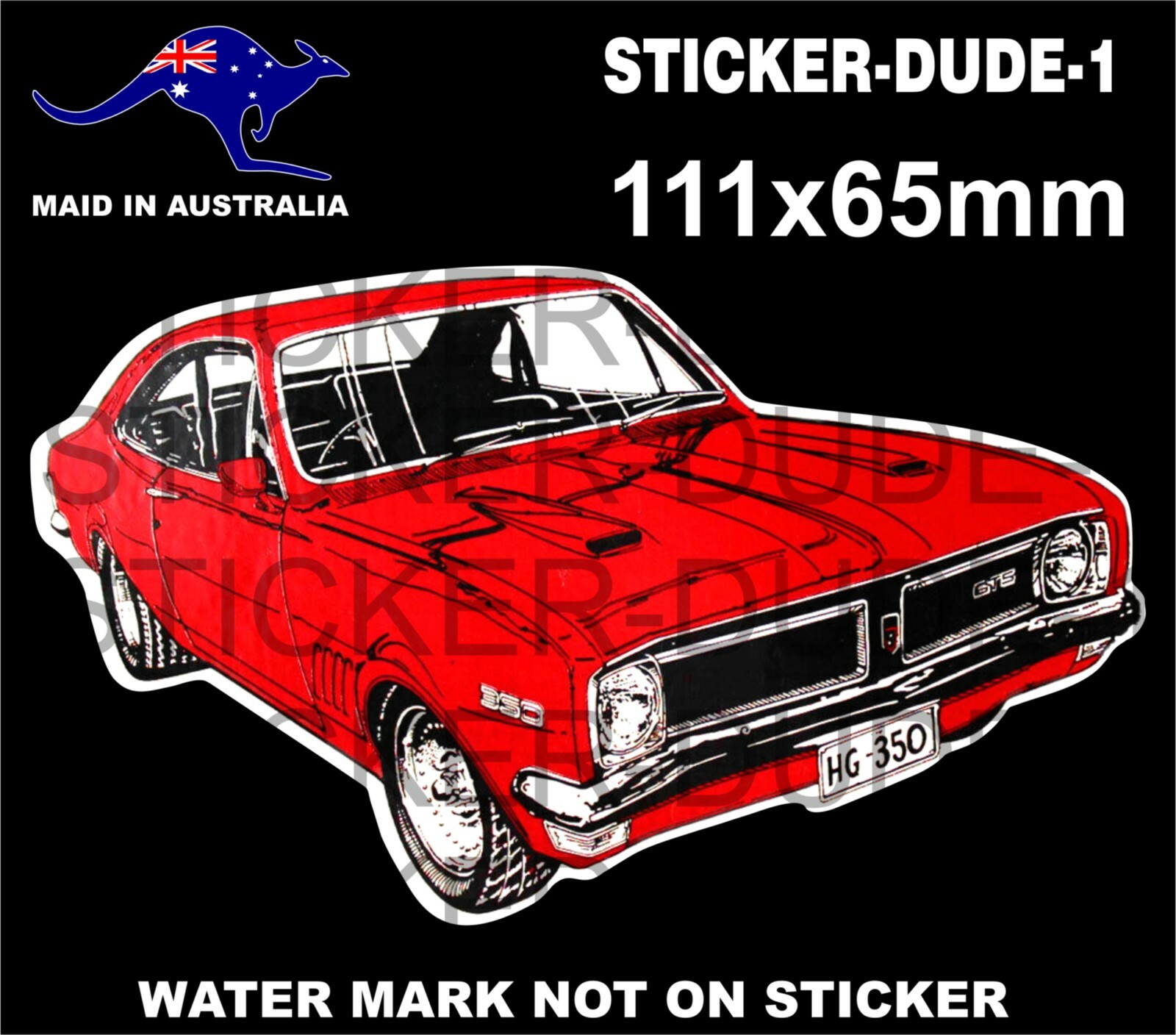 350 CHEV HG HOLDEN MONARO STICKER FOR TOOLBOX WELDER MANCAVE BEER ...