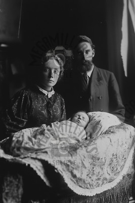 Victorian Era Vintage 1800's Photo of Couple with baby 54 Edwardian post mortem | eBay