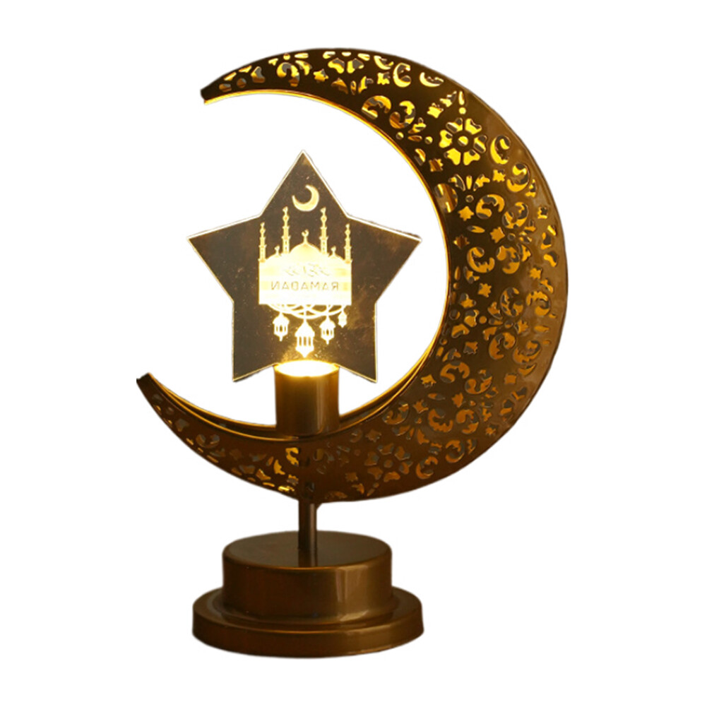 LED Moon Lamp Creative Moon Star Table Lamp for Home Decor (Floral Moon ...