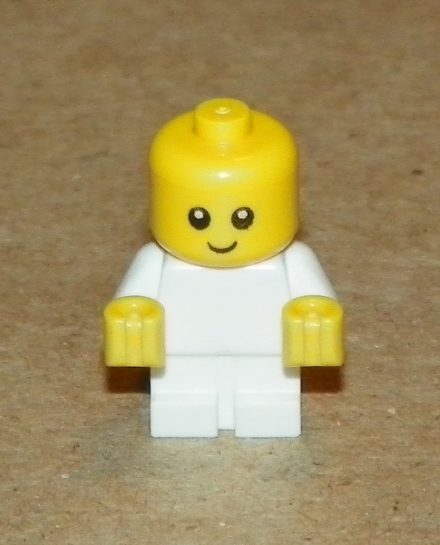 LEGO - Minifig, Baby / Toddler with Fixed Arms and Yellow Hands - White ...