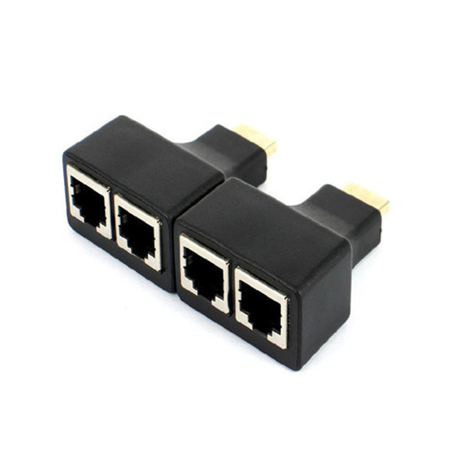 RJ45 CAT5e CAT6 UTP LAN Ethernet Extender Repeater 480i Up to 1080P ...