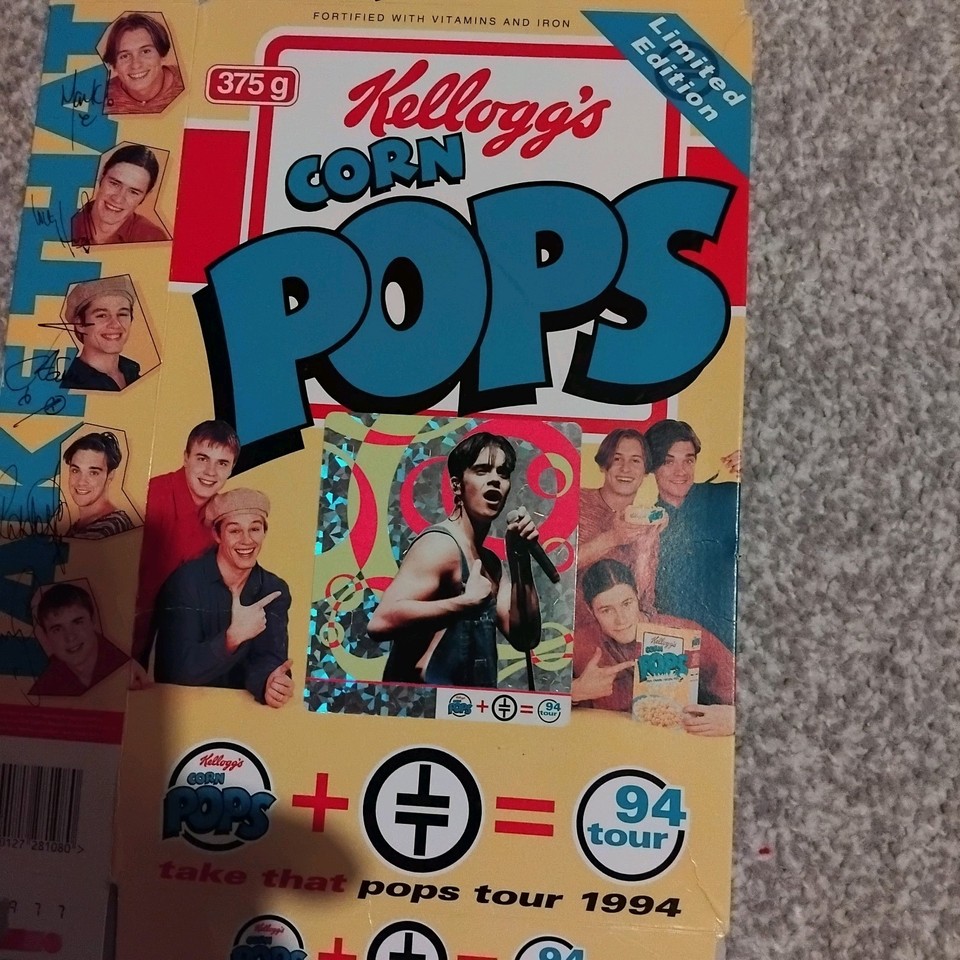 Kelloggs Corn Pops Limited Edition Take That Pops Tour 1994 Box X6 ...