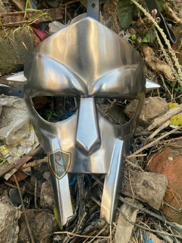 Rj.Artis MF Doom Mask Hand-Forged Sca Larp Gladiator MF Doom Rapper ...