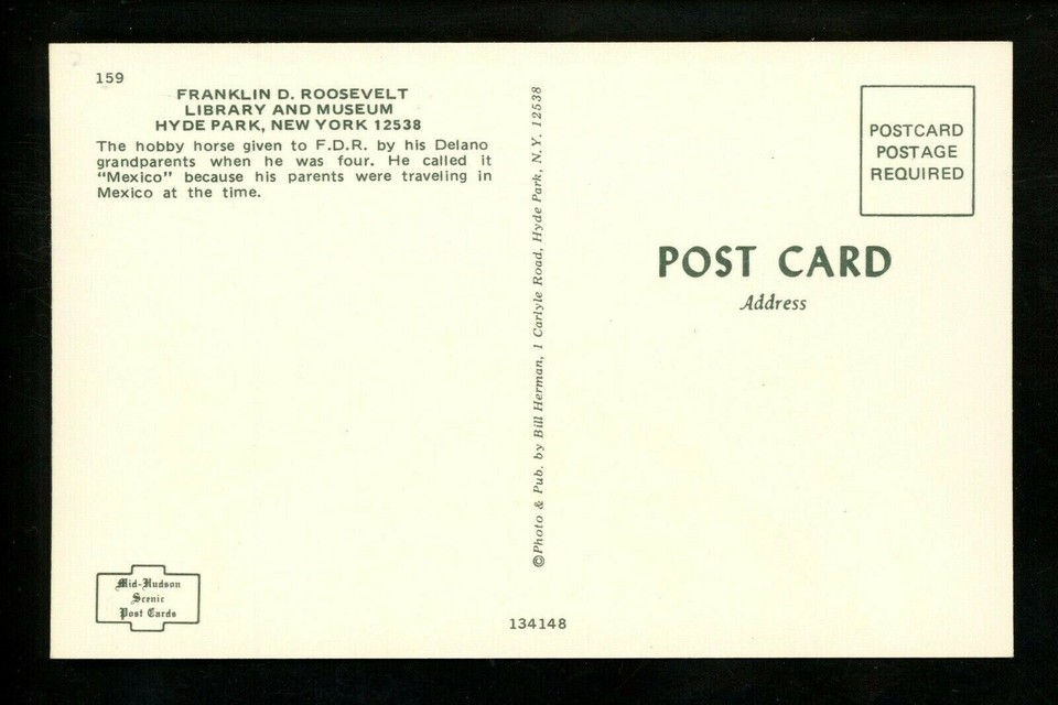 Political President postcard FDR Franklin Roosevelt Hobby Horse Hyde ...