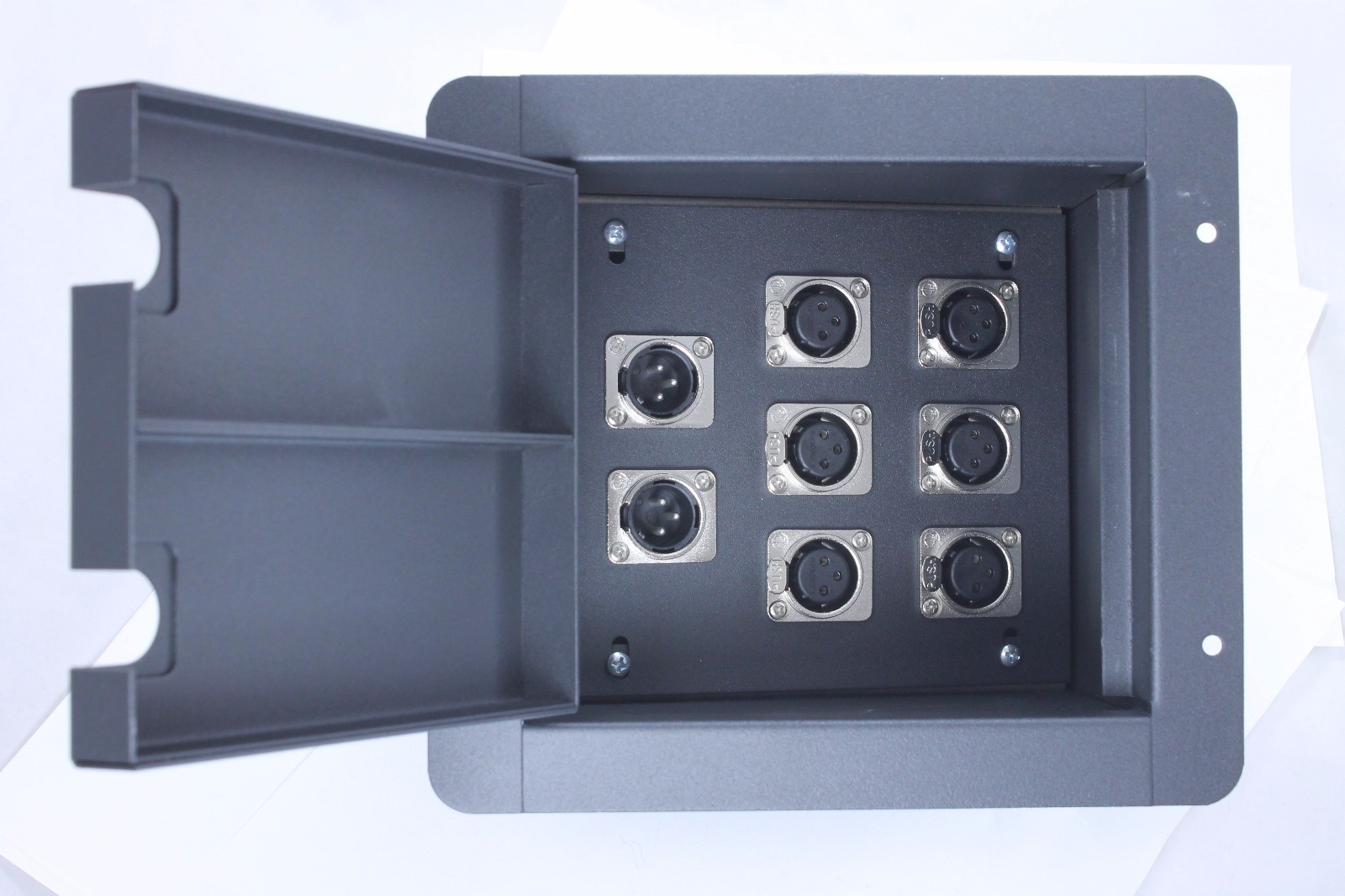 Recessed stage Floor pocket Box flush mount 3pin XLR mic female ...