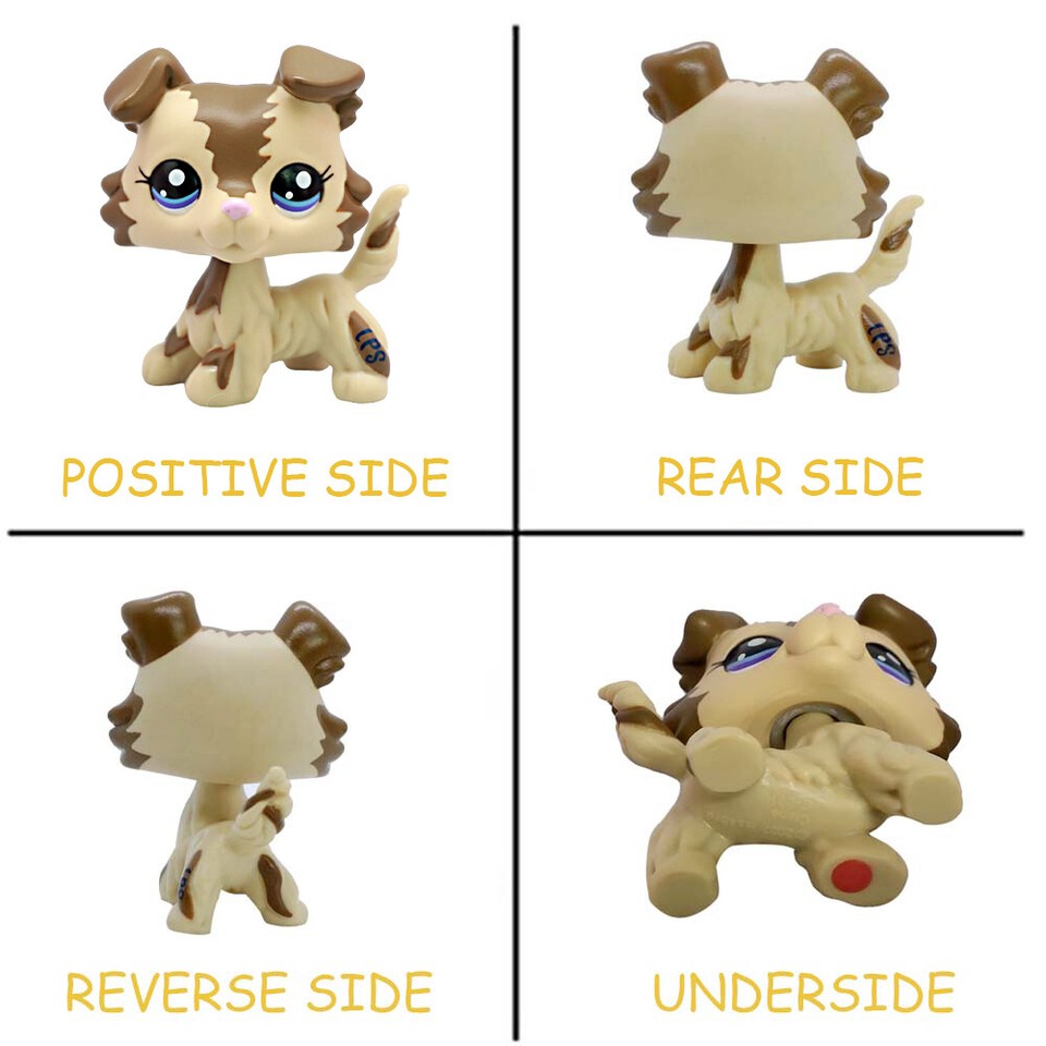 5x LPS Collie Cocker Spaniel Baby Husky Animal lps Toys Cute Bobble ...