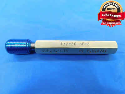 1/2 20 NF 2 THREAD PLUG GAGE .5 .50 .500 GO ONLY P.D. = .4675 UNF-2 2B ...