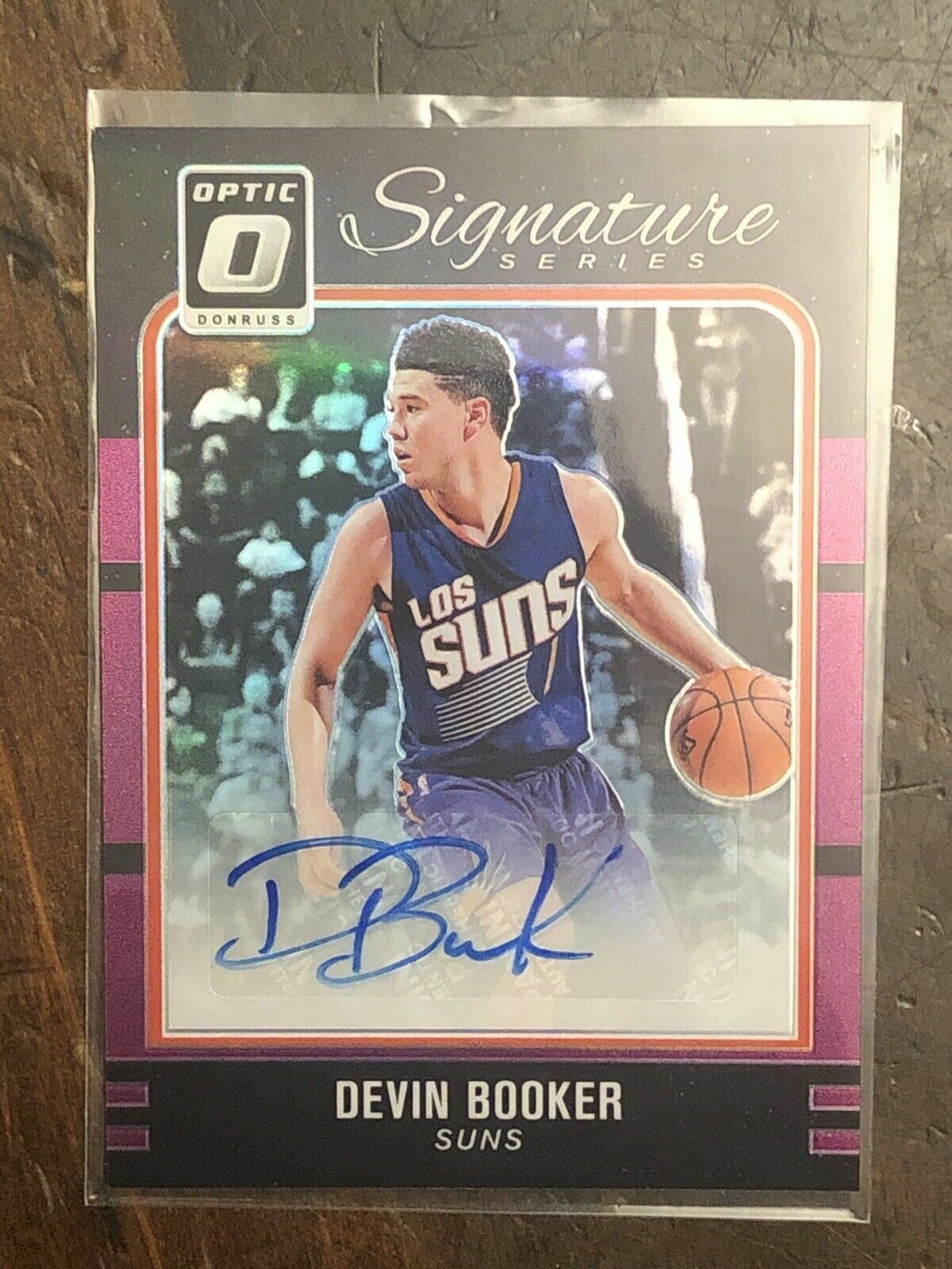 Devin Booker 2016-17 Panini Donruss Optic Prizm Purple 48 Autograph ...