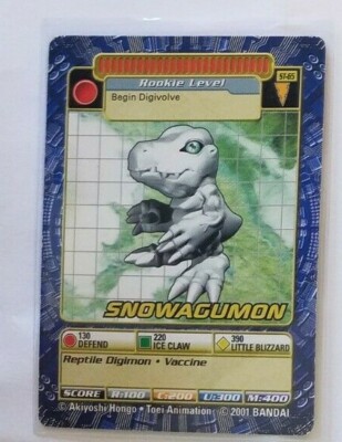SNOWAGUMON 2001 BANDAI DIGIMON CARD # ST-65 ROOKIE LEVEL | eBay