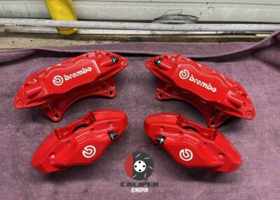 2008-2017 Subaru Impreza WRX STi Front Rear Set Calipers 4 Piston Red ...