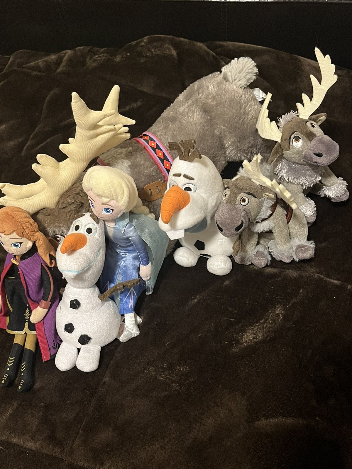 Lot of 7 Disney Frozen Stuffed Animals - Olaf - Sven - Ana - Elsa | eBay