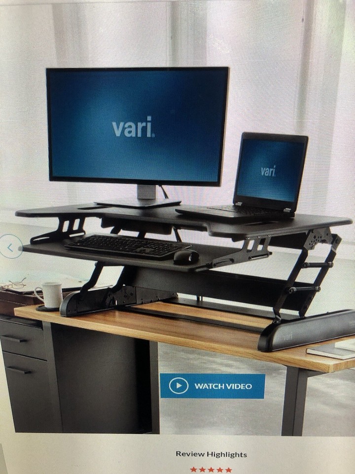 VARIDESK Cube Plus 40 Height Adjustable Standing Desk - Black 49884 ️️ ...