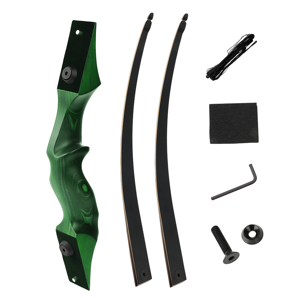 60'' Takedown Longbow Archery Wooden Riser 20-60lbs Target Shooting ...