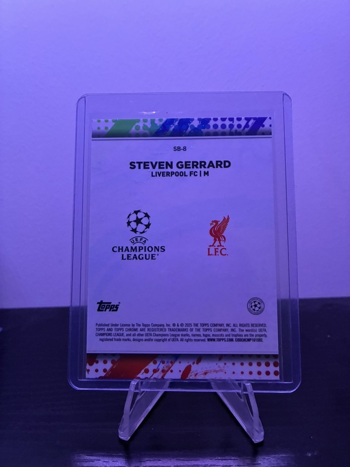 2024-25 Topps Chrome UCC Steven Gerrard Soccer Brush #SB-8 Case Hit ...