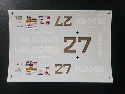 1986 Rusty Wallace #27 Alugard 2+2 Pontiac 1:24 Car Decal - Waterslide ...