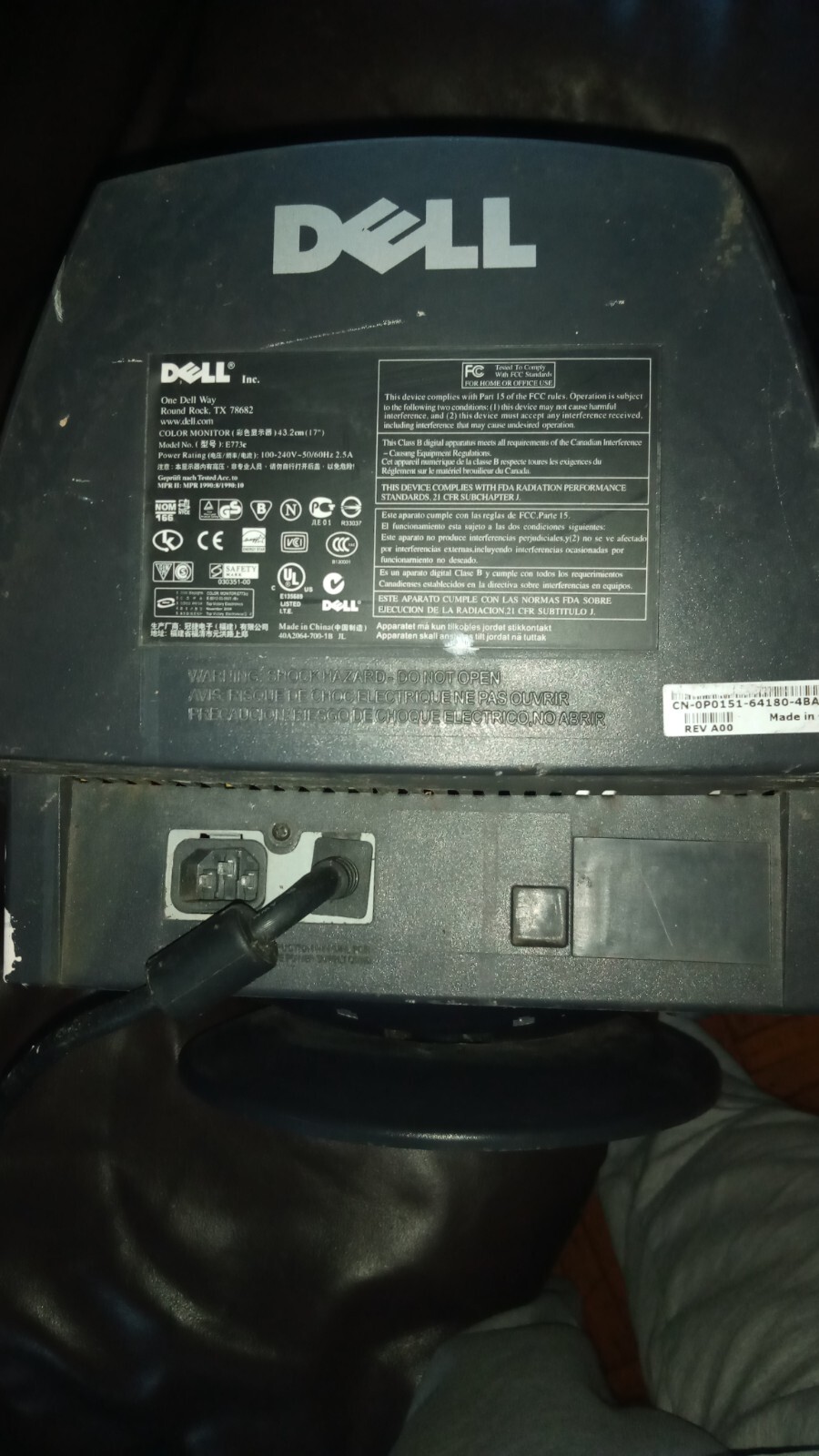 Vintage+Gaming+CRT+17%22+Tube+Computer+Monitor+Dell+E773c+Black+Retro ...