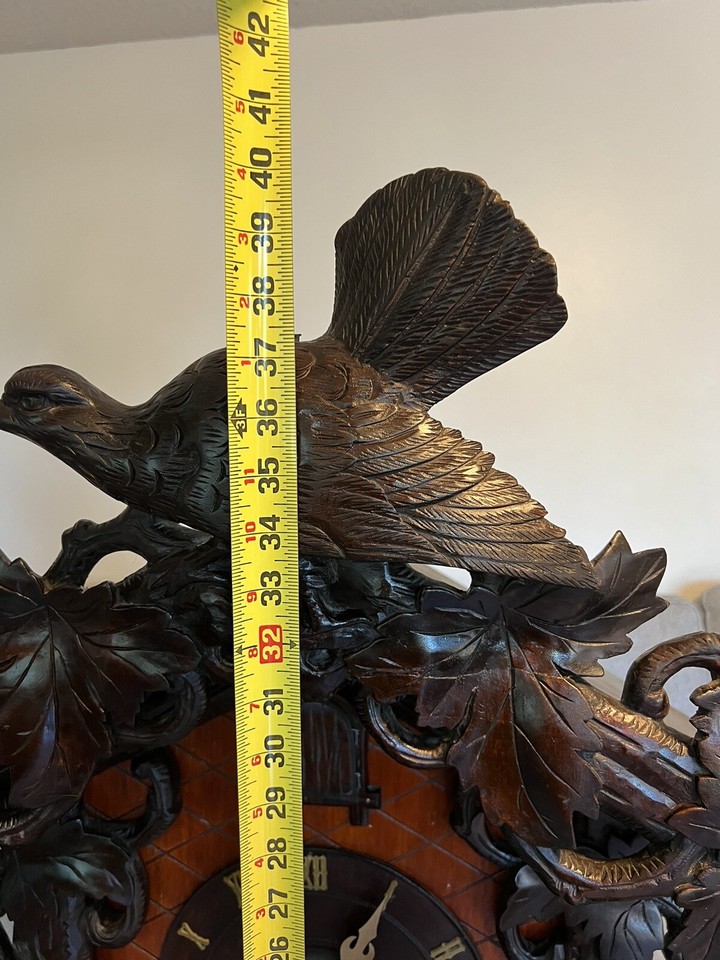 Antique Giant Mantle/Floors Trumpeter Cuckoo Clock | eBay
