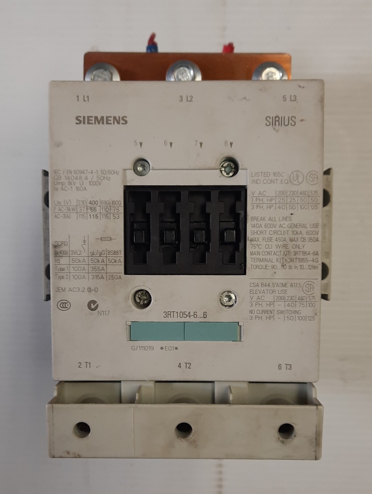 Siemens 3RT1054-6...6 and 3RT1054-6AF36 Contactor | eBay