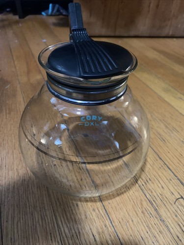 Cory DRL Vintage Glass Coffee Pot Bottom Carafe w Lid, Bakelite, Silver ...