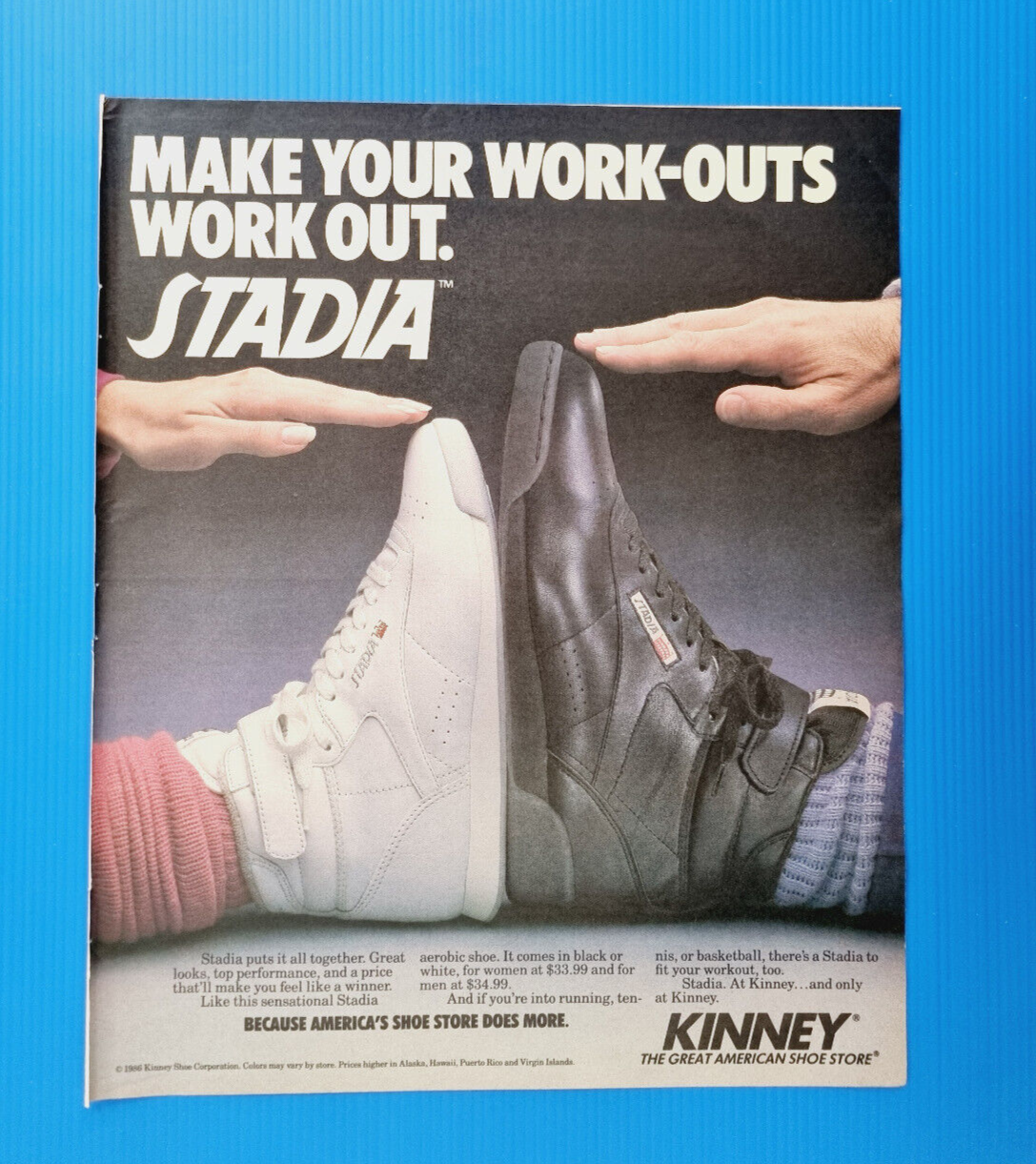 Kinney Stadia Shoes Vintage Magazine Advert Pubblicita Original 80S | eBay