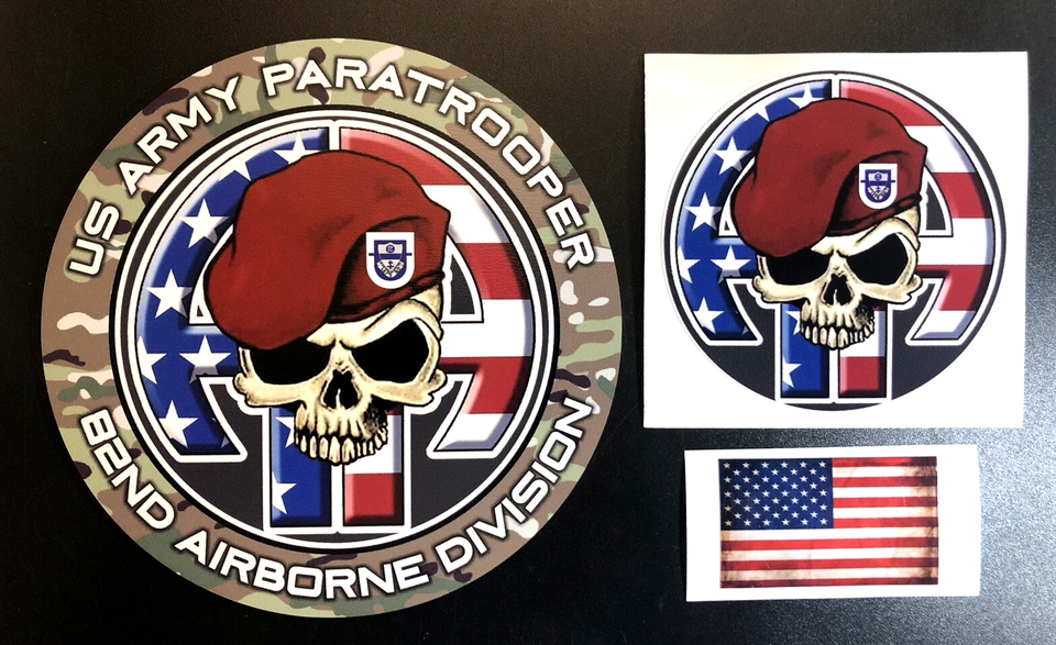 US Army Paratrooper 82nd Airborne 6” Round Wall Plaque Sign with Free ...