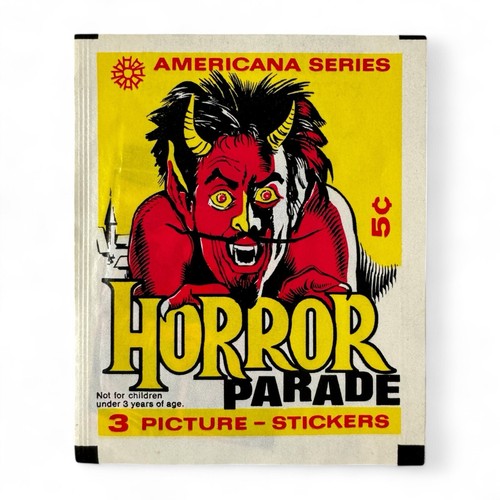 Americana Series Horror Parade 3 Sticker Pack VTG 1970 | eBay