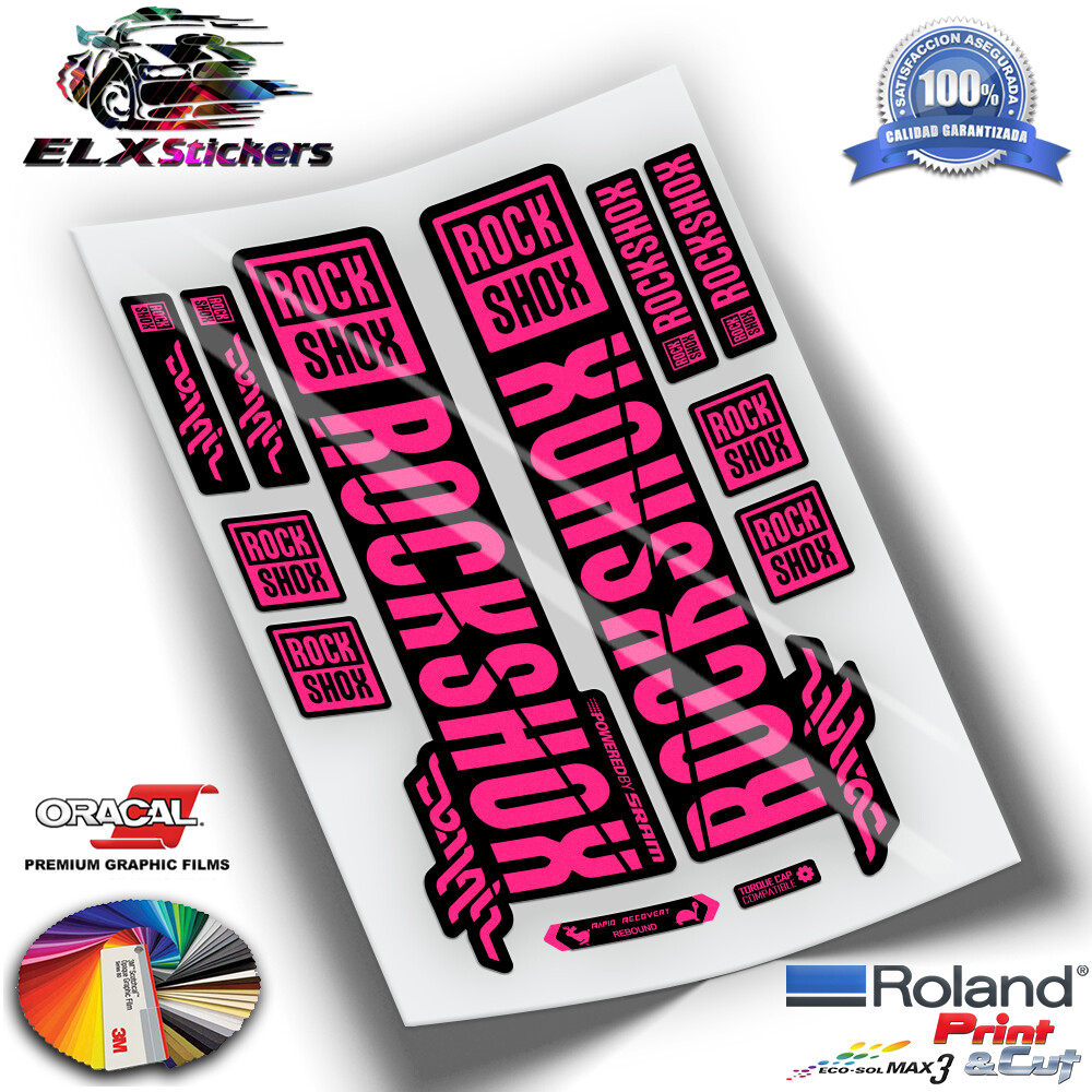 ROCKSHOX DOMAIN FLUOR WP272 STICKERS AUFKLEBER DECALS AUTOCOLLANTS ...