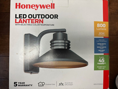 Honeywell 800 Lumen Outdoor Lantern with Selectable Color Temperature 3 ...