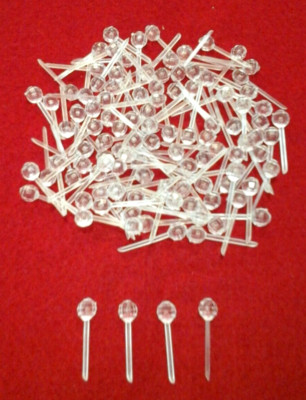 150 CLEAR LARGE PIN LIGHTS BULBS Ceramic Christmas Tree 7mm Faceted ...