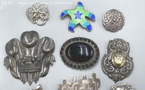 Sterling Silver Lot of Assorted Brooches - 319 Grams - 18 PCS | eBay