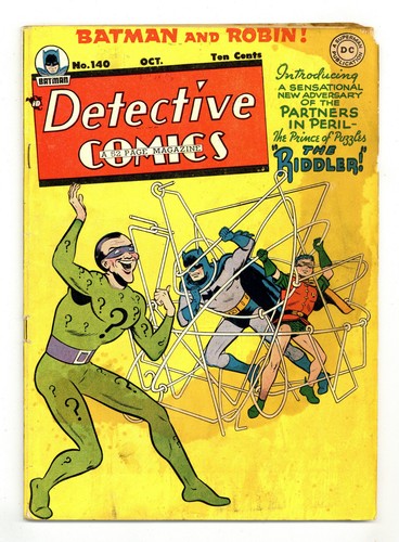 Detective Comics #140 GD 2.0 1948 1st app. the Riddler | eBay