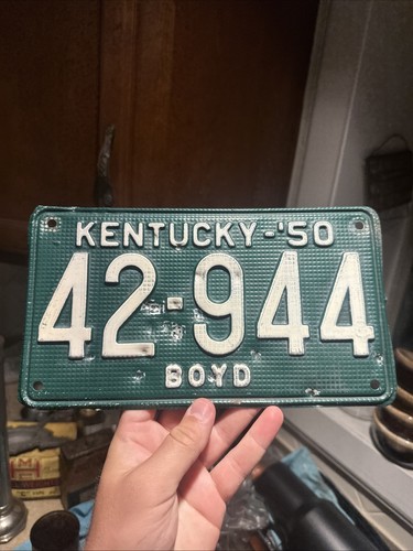 1950 Kentucky License Plate Boyd County KY Tag 42-944 | eBay