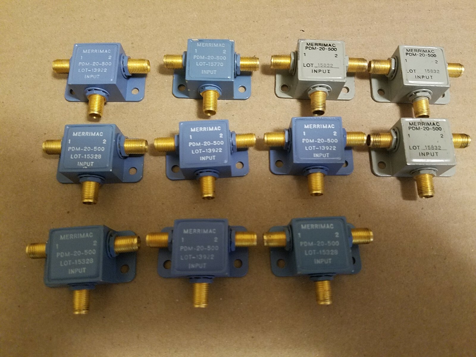 Merrimac Microwave PDM-20-500 5-1000MHz 0-Deg RF Power Divider Combiner ...