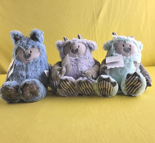 Growl Pal Monster Bundle Blue Green Purple Patchwork Heart Stripes ...