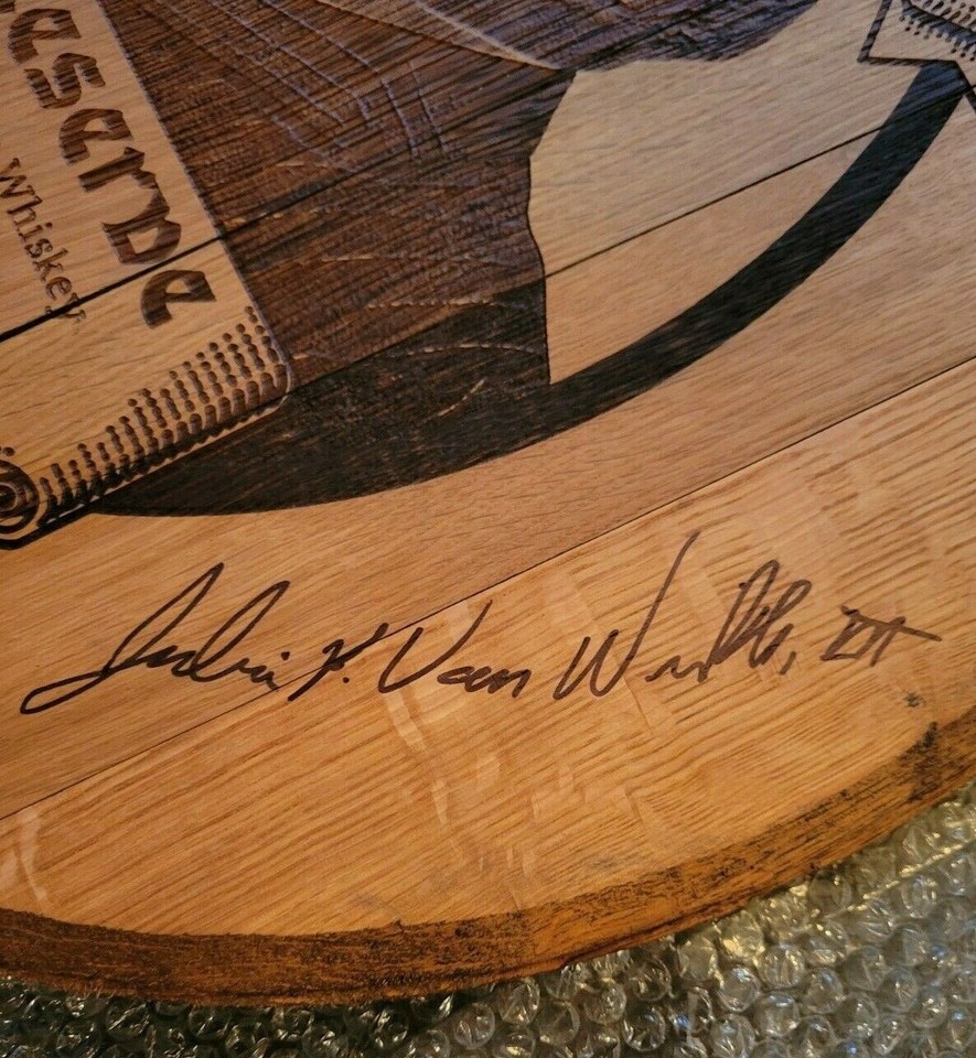 Authentic SIGNED LIMITED used 23 YEAR PAPPY VAN WINKLE BOURBON BARREL ...