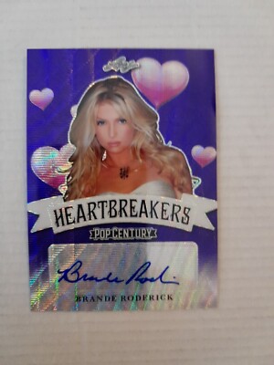 Brande Roderick /15 Purple Wave Heartbreak Autograph Card Leaf Pop ...