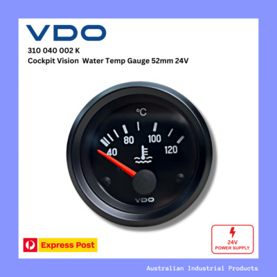 VDO 310040002 water temp gauge 24 volt, 52mm 2 inch 40 -- 120 Deg C ...