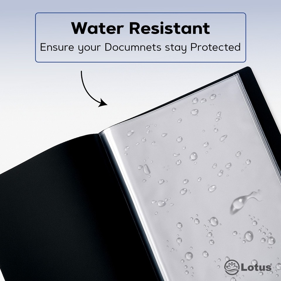 A2 Black Display Book 10 20 40 Pocket Presentation Folder Document ...