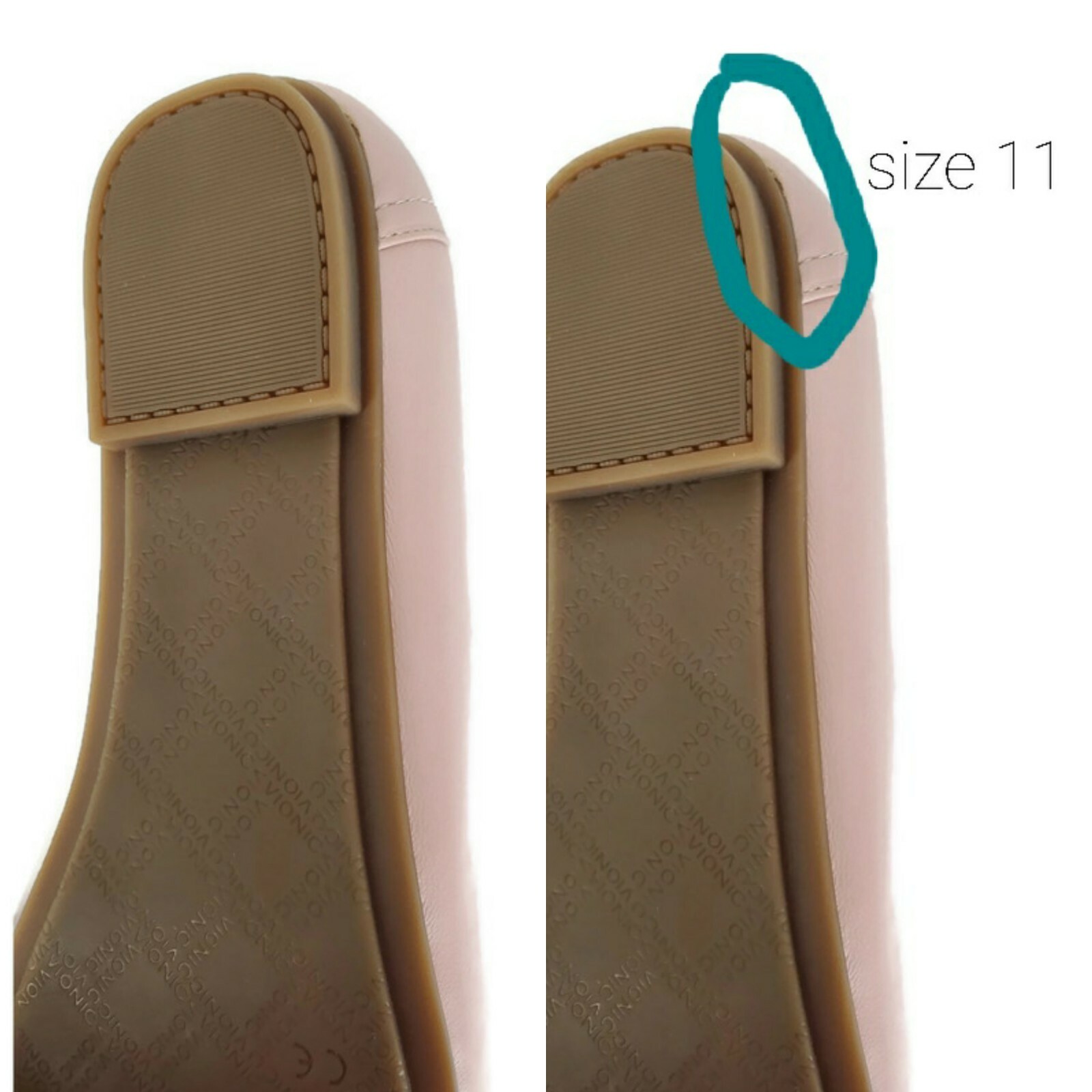 Vionic leather spark caroll ballet flats light pink slip on comfort ...